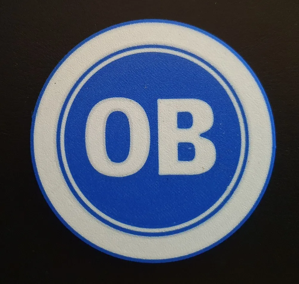 OB coaster / Ølbrik Odense Boldklub by Schytte Home-tech - MakerWorld