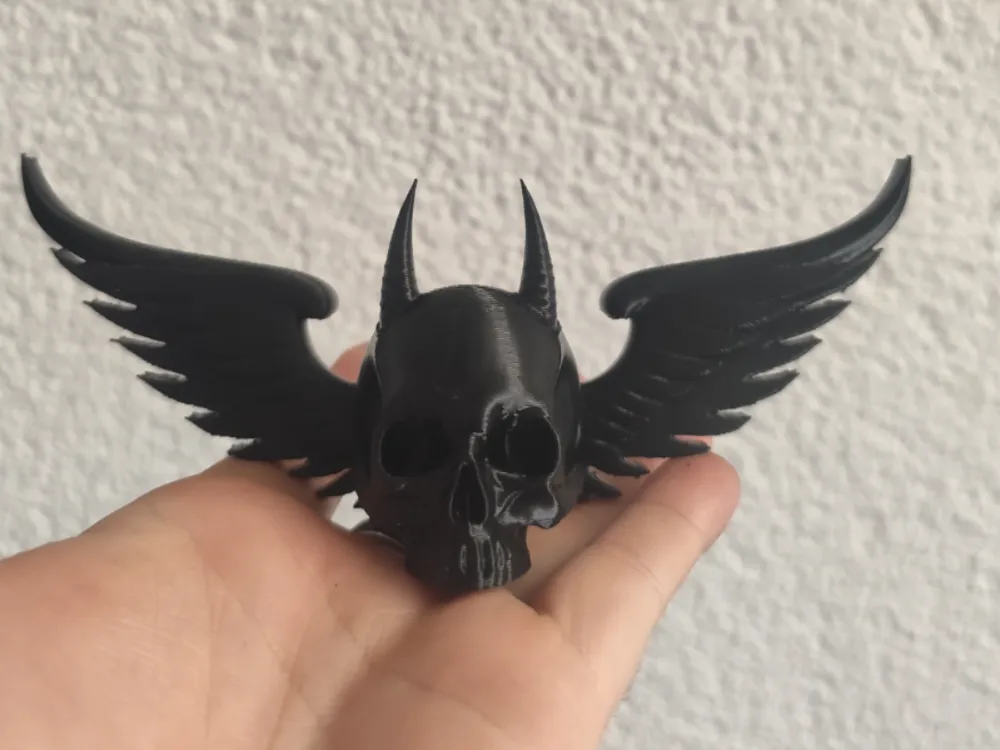 Winged demon skull - Free 3D Print Model - MakerWorld
