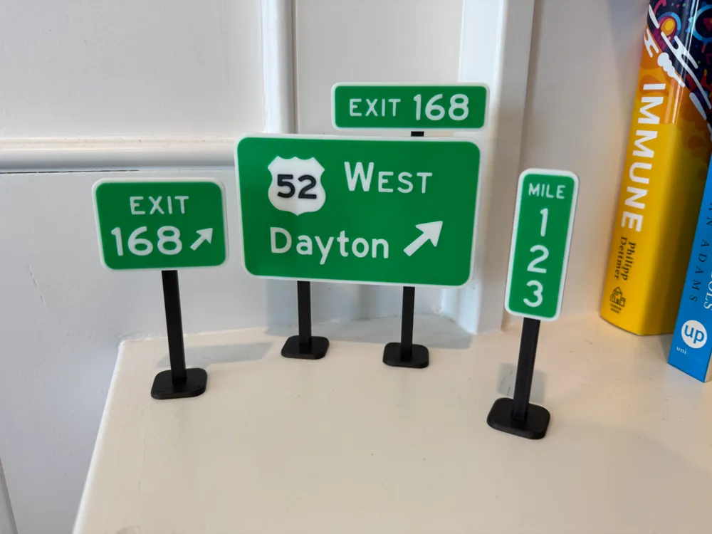 Highway Exits - US Road Mini Signs by 3D Print Creative Endeavors ...