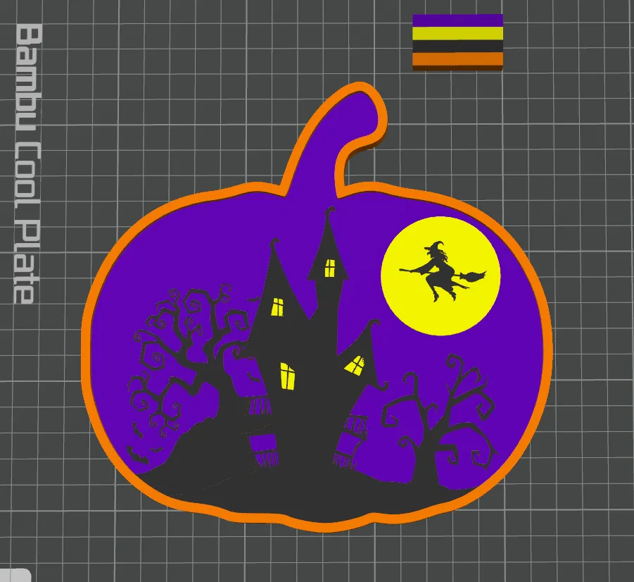Witch Scenery Halloween Wall Art -Pumpkin wall art by Salvadori ...