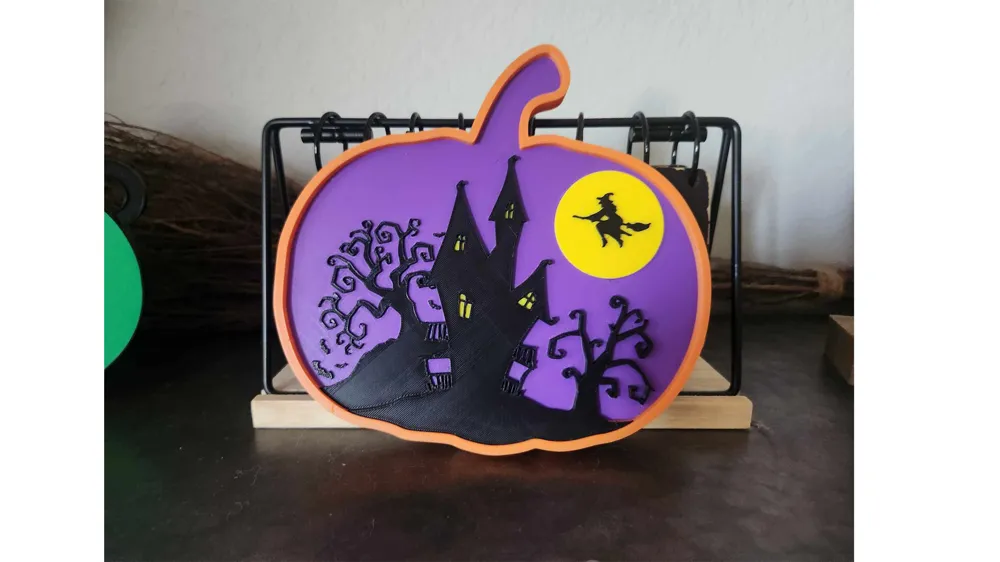 Witch Scenery Halloween Wall Art -Pumpkin wall art by Salvadori ...