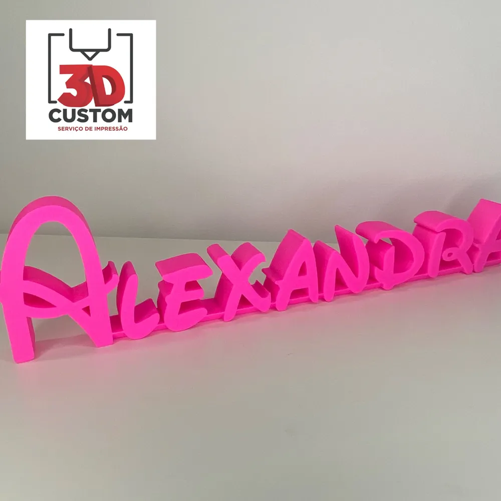 Female name plates - Disney font style by 3Dcustom.pt MakerWorld ...