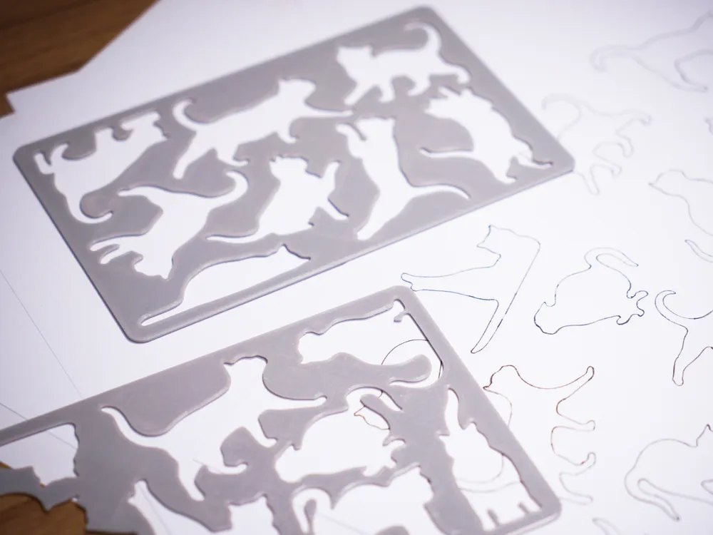 Cat Drawing Template Ruler by 草色星球 - MakerWorld