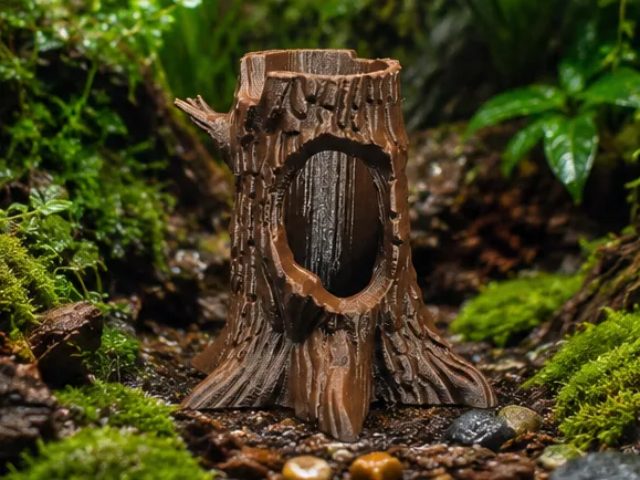 Waldbaumstumpf-Unterschlupf – Terrarium-Dekoration – Kostenloses 3D ...