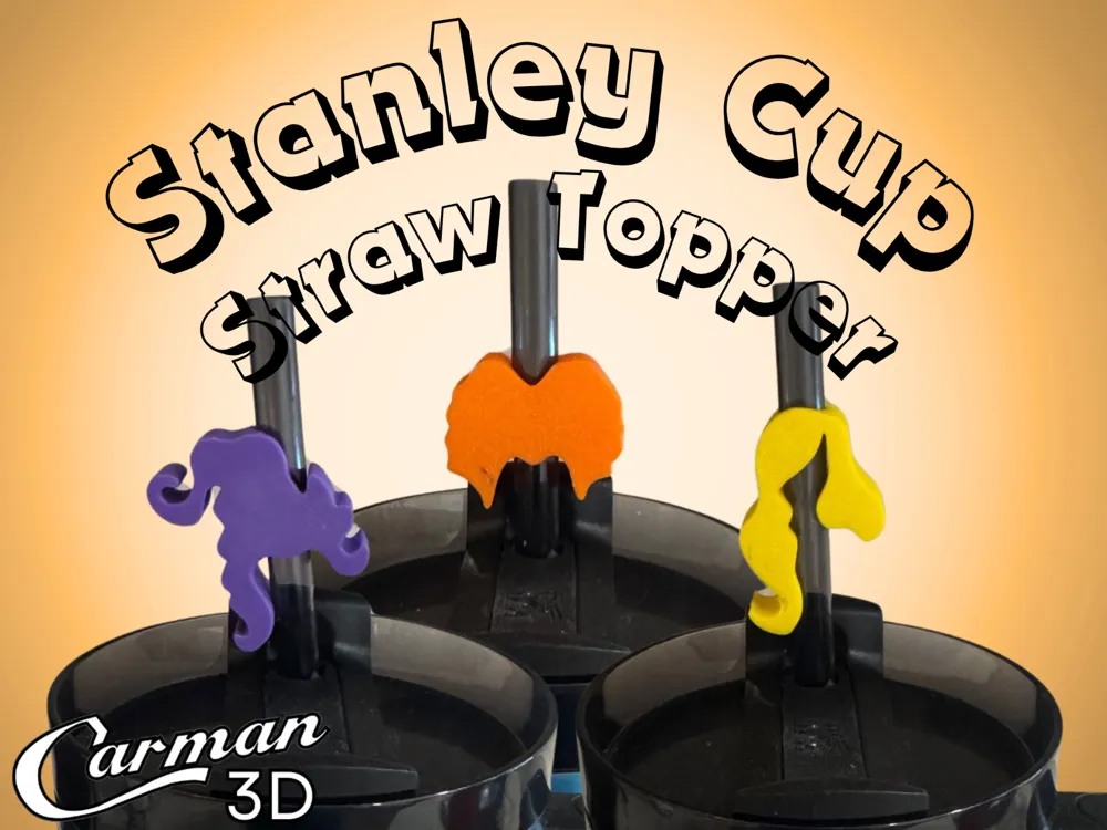 Hocus Pocus Hair Stanley Cup Straw Topper by Carman3D MakerWorld ...