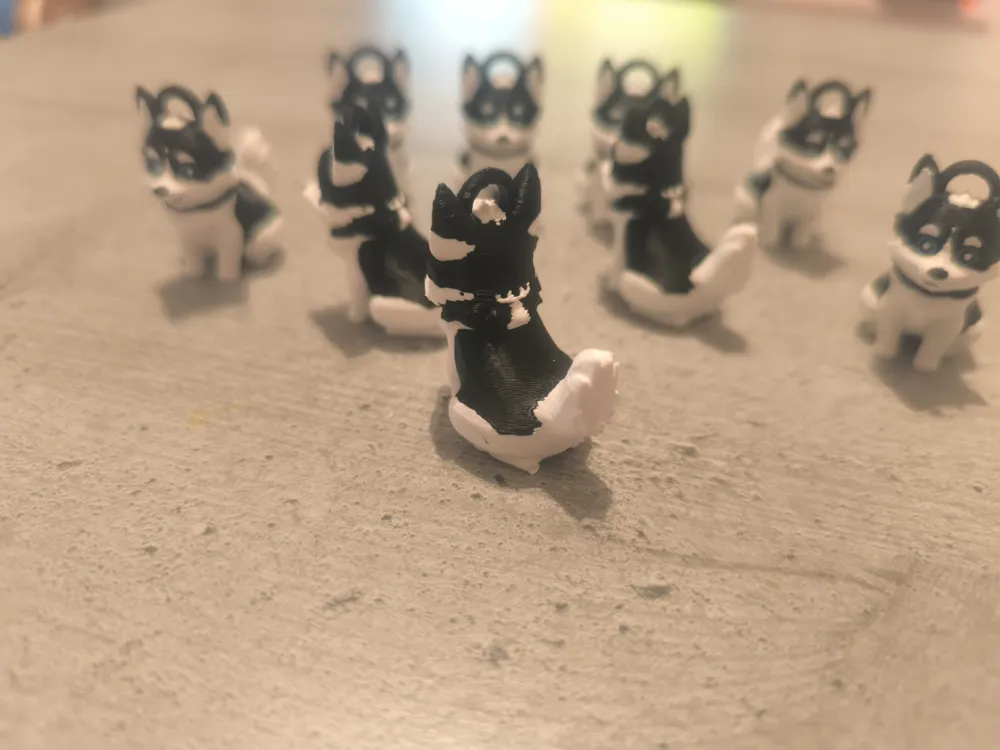 Dog - Husky keychain by Frontx MakerWorld: Download Free 3D Models