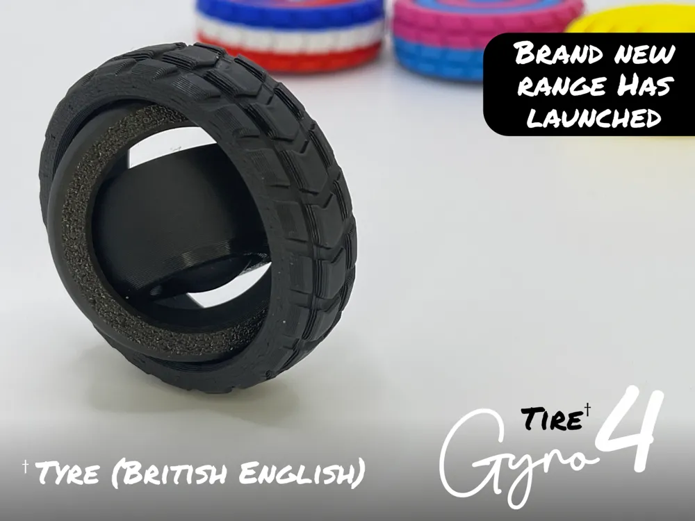 Gyro4 Tire † Fidget Spinner († Tyre) by MalcTheOracle MakerWorld ...