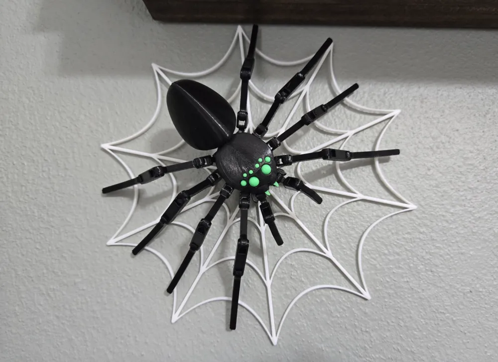 Spider Web for Articulated Spider Remixed by Novel Designs MakerWorld: Download Free 3D Models