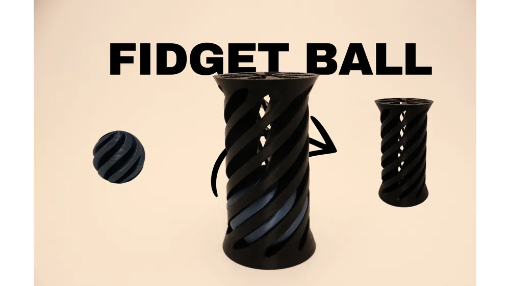 FIDGET BALL Vortex Thread Passthrough Fidget-Simpl by Fin3dPrinting ...