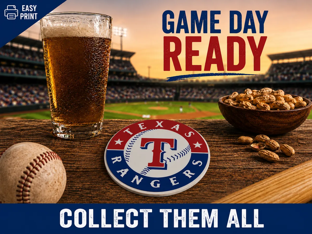 texas rangers coaster mlb - Free 3D Print Model - MakerWorld