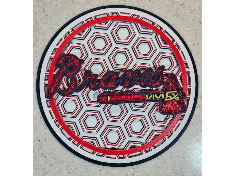 Atlanta Braves Dimensional Mosaic by Richie Rich Richie Rich MakerWorld ...