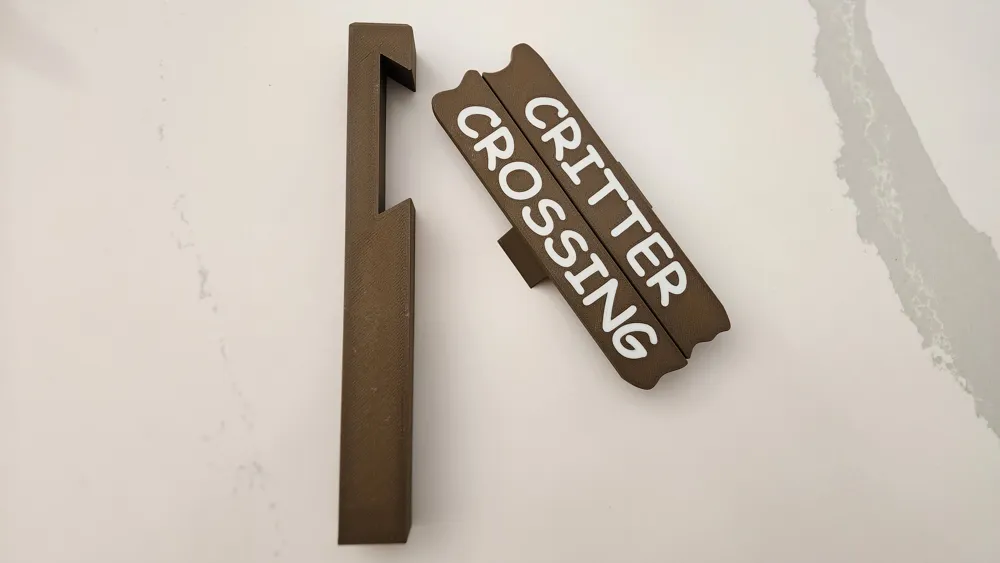 Critter Crossing Sign Post by 3Dja MakerWorld: Download Free 3D Models