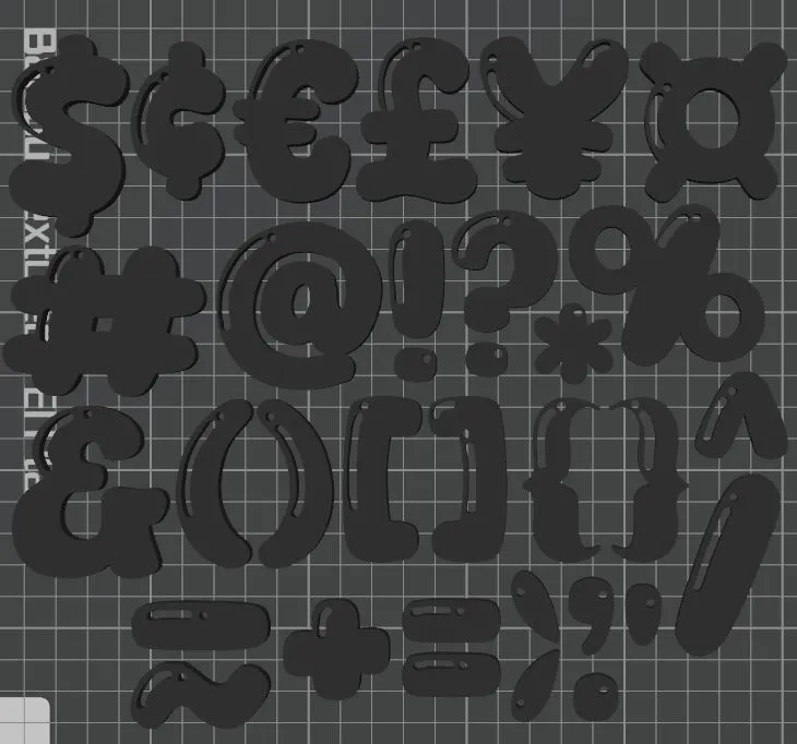 BUBBLE ALPHABET Fridge Magnets by Emma_Samuel - MakerWorld