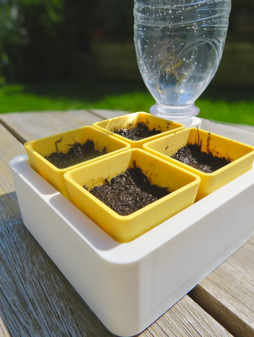 Self-Watering Seed Starter | 3d printed planter - Free 3D Print Model ...