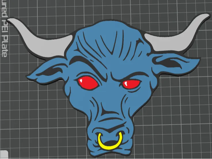 The Rock Brahma Bull Logo Wwe Wwf Free 3d Print Model Makerworld