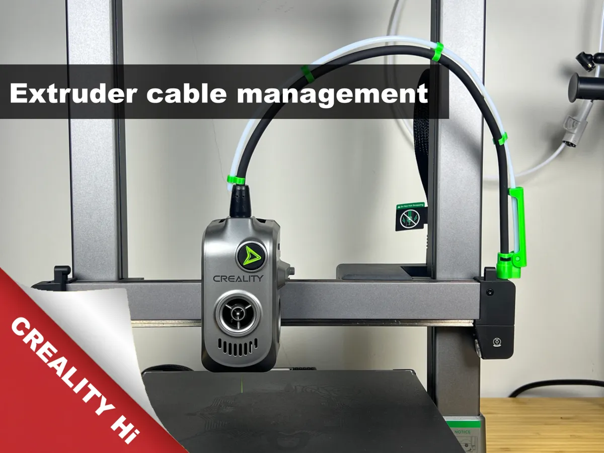 Creality Hi - Extruder Cable Management (No-Sag) - Free 3D Print Model ...