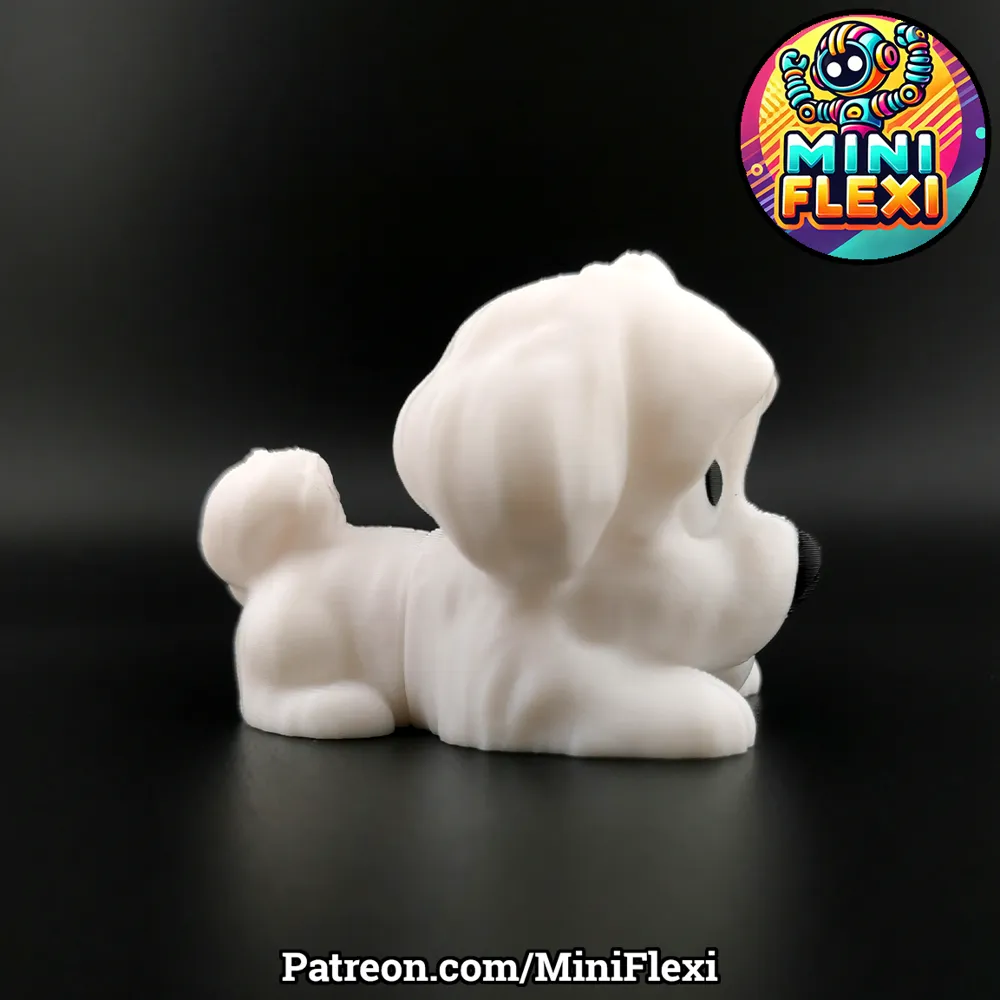 Mini Flexi Maltese Dog - No Support - Free 3D Print Model - MakerWorld