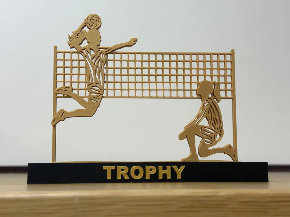 Volleyball Trophy Female - Free 3D Print Model - MakerWorld