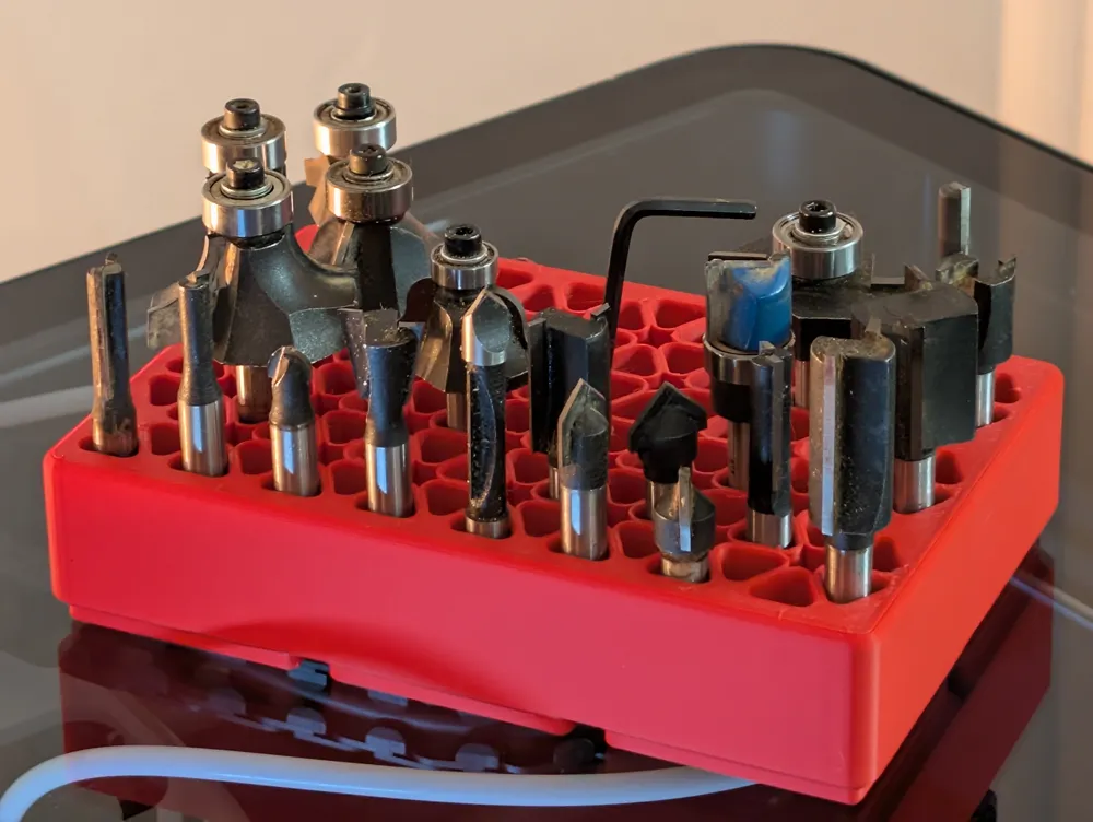 Gridfinity fräsbitshållare - Gratis 3D utskrifts modell - MakerWorld