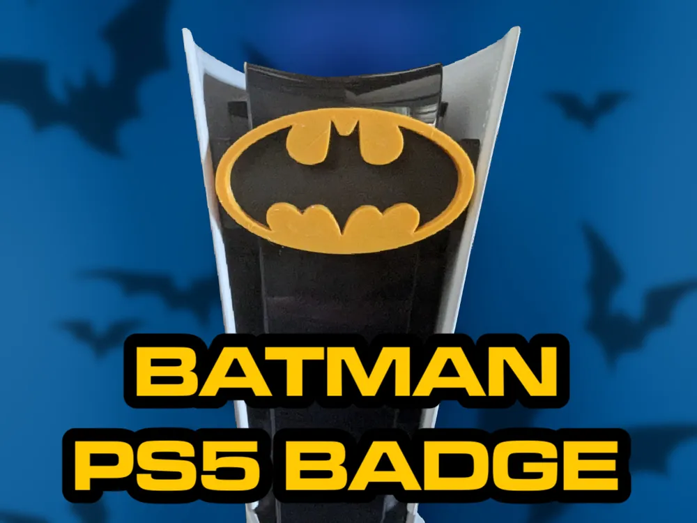 Batman PS5 Badge - Free 3D Print Model - MakerWorld