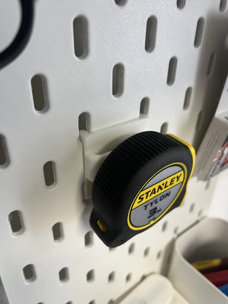 Skadis Mount for Tape Measure - Free 3D Print Model - MakerWorld