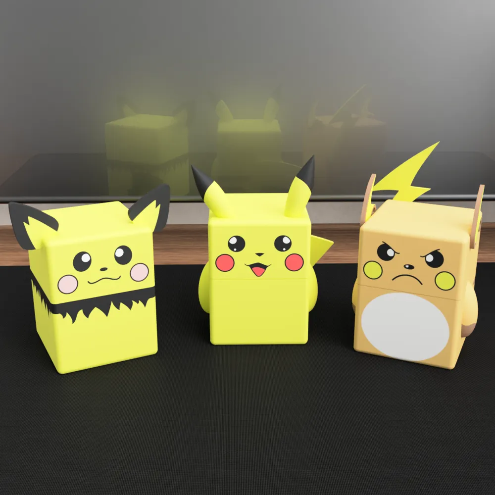 Pikachu Evolution Deckbox Set - Pokemon - TCG by Novandi - MakerWorld
