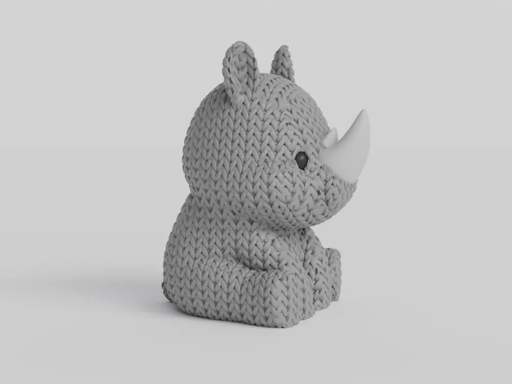 Knitted Rhino by Smoggy3D - MakerWorld