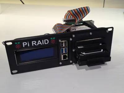 Pi RAID - 10" Rack Pi 5 NAS - Radxa PENTA Sata Hat by NPD MakerWorld ...