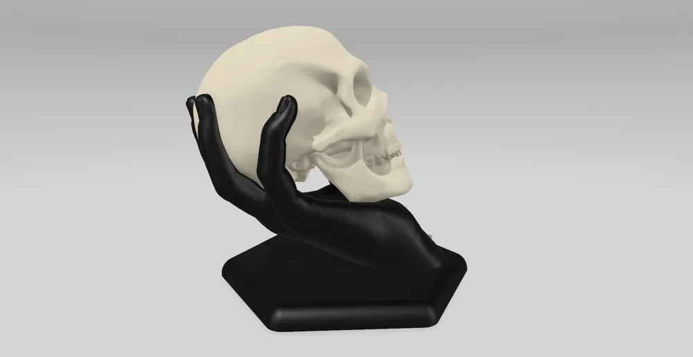 Eternal Embrace: The Hand and Skull Duo by OTL3DPrints - MakerWorld