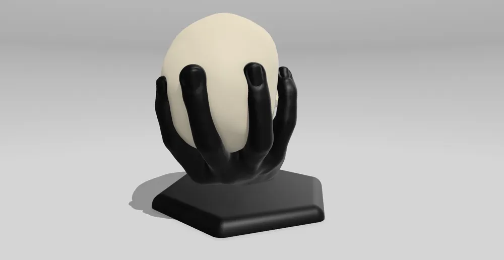 Eternal Embrace: The Hand and Skull Duo by OTL3DPrints - MakerWorld