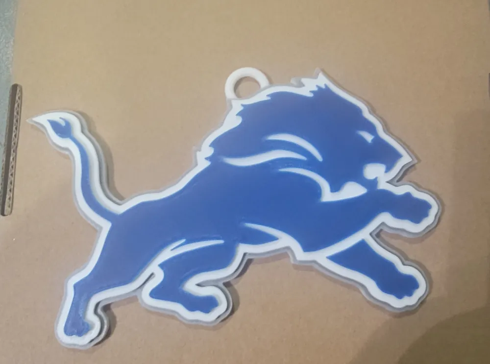 Detroit Lions 3d logo 180mm series by mercadogarzas - MakerWorld