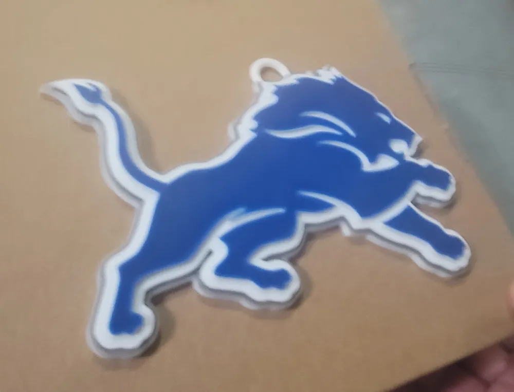 Detroit Lions 3d logo 180mm series by mercadogarzas - MakerWorld