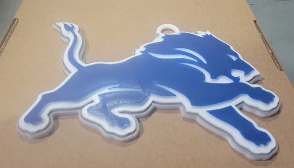 Detroit Lions 3d logo 180mm series by mercadogarzas - MakerWorld