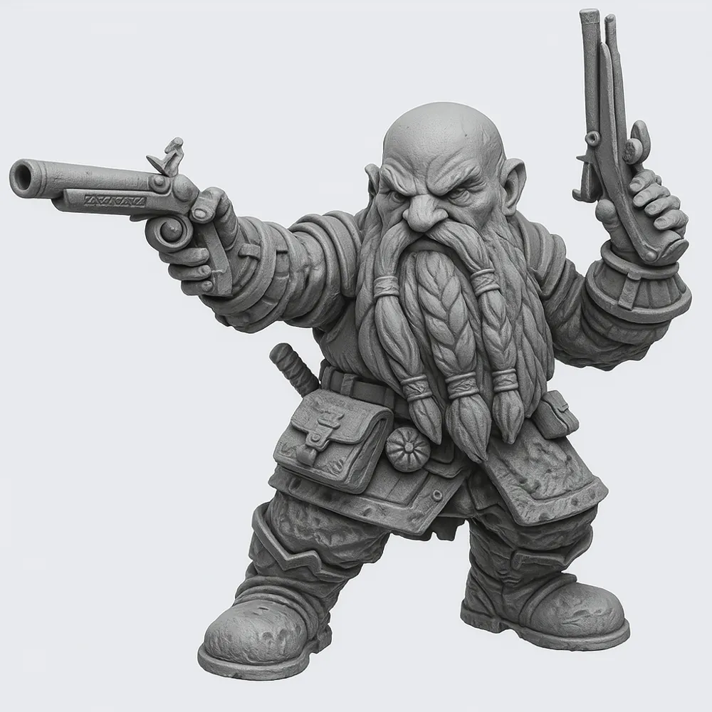 DnD Dwarf Male Duelist by Alan-and-Jordi MakerWorld: Download Free 3D ...