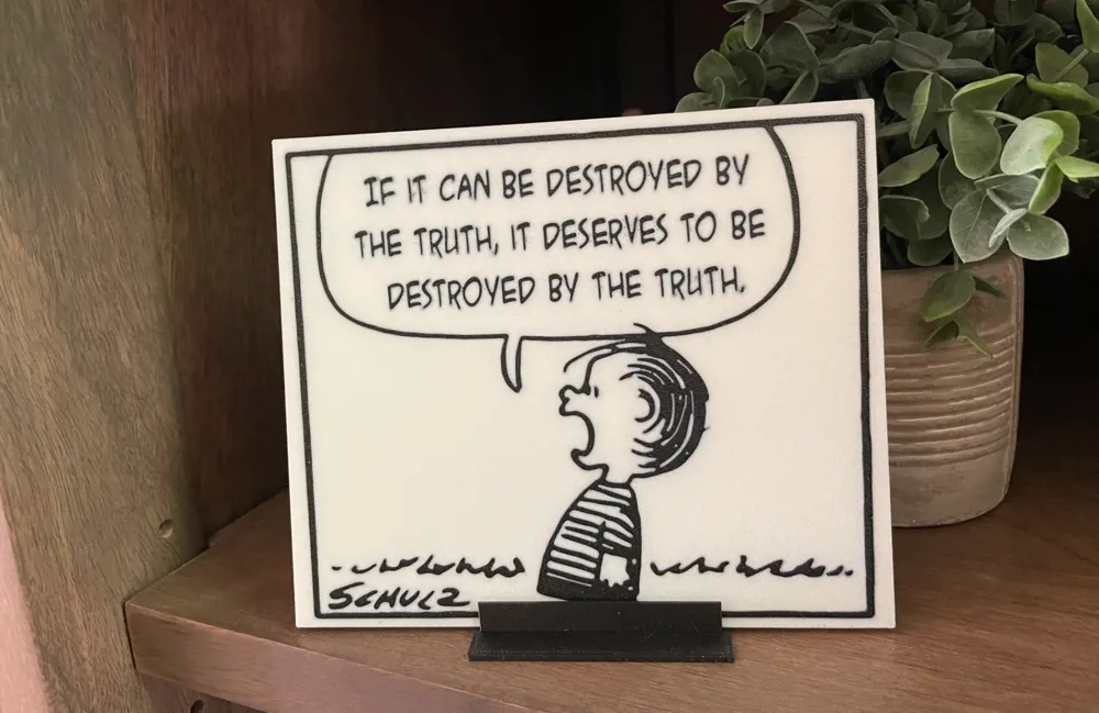 Peanuts Linus Display / Wisdom / 2 color / comic by 3D Prints This Week ...