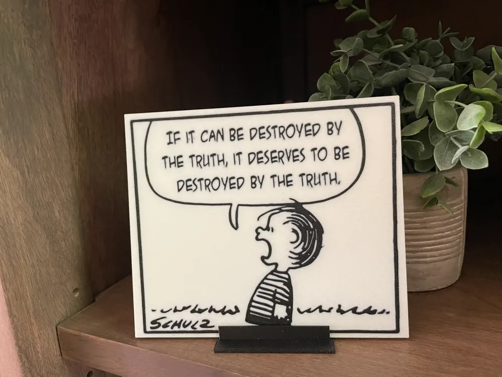 Peanuts Linus Display / Wisdom / 2 color / comic by 3D Prints This Week ...