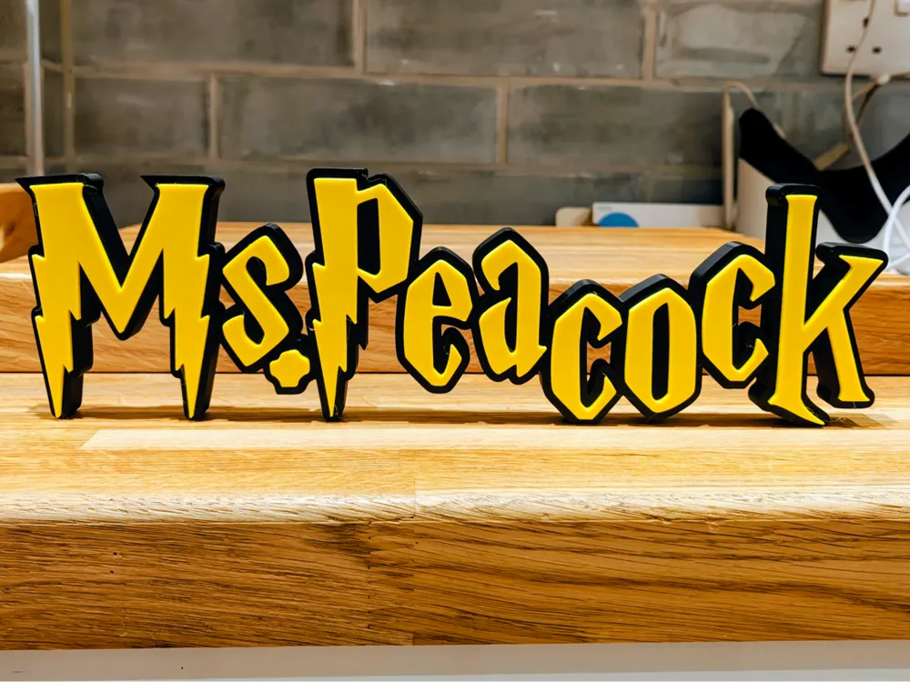 Harry Potter font ***MS.PEACOCK*** - Free 3D Print Model - MakerWorld