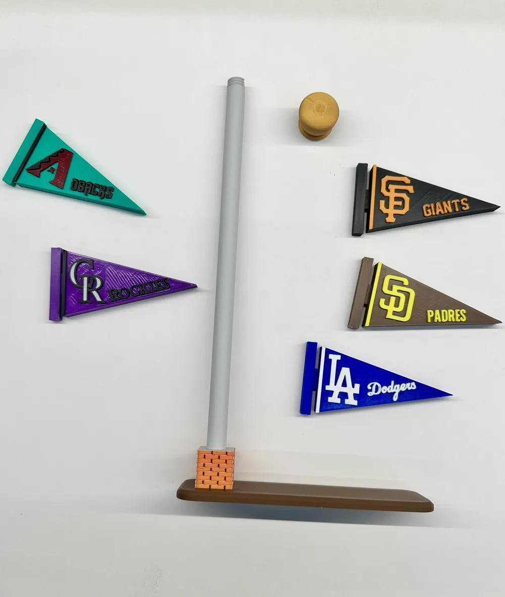 Baseball Pennant Flag Pole by forceAlmighty MakerWorld: Download Free ...