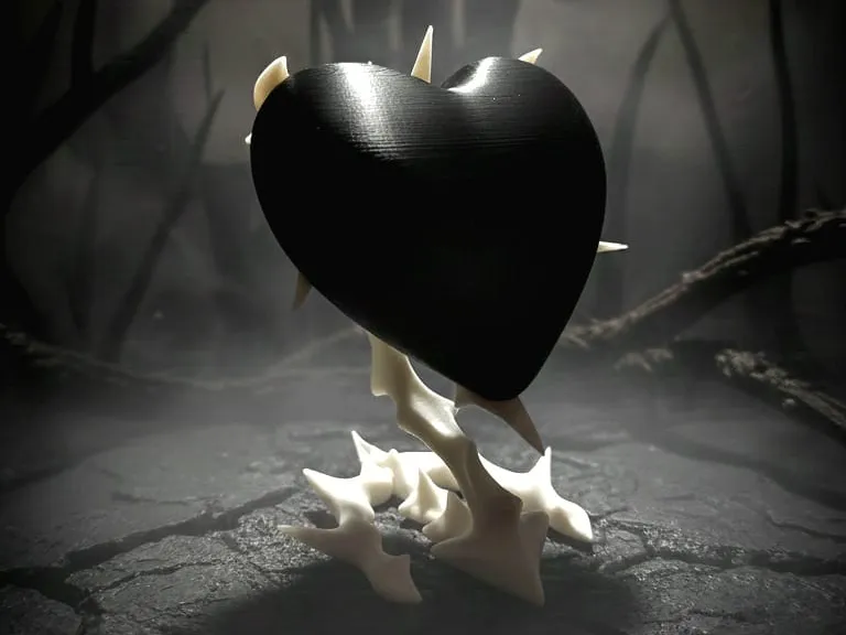 Heart and Bones Goth Decoration - Free 3D Print Model - MakerWorld