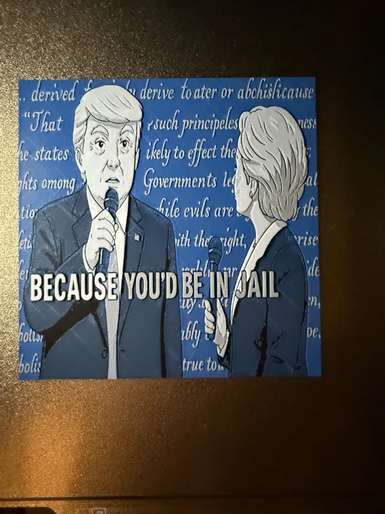 Trump Debate Anime Meme Hueforge - Free 3D Print Model - MakerWorld