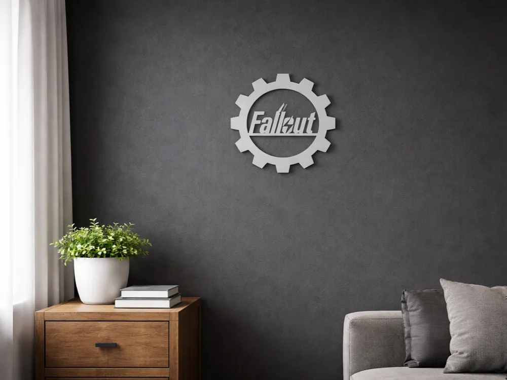 Fallout Vault logo 2D Wall Art - Gaming Decor - Free 3D Print Model ...