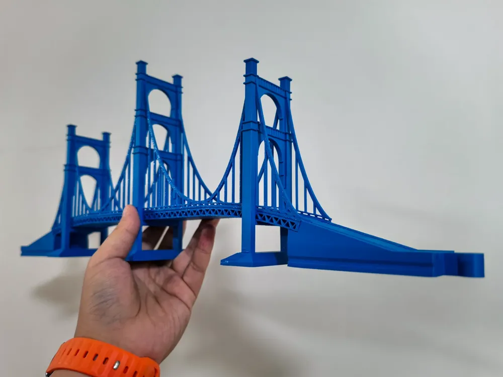 Puente colgante de vía de tren (compatible con IKEA, BRIO, Hape) por Ren_Studio MakerWorld ...