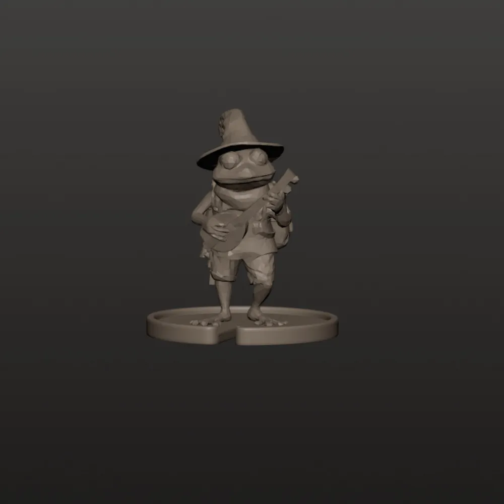 D&D Frog Bard - Free 3D Print Model - MakerWorld