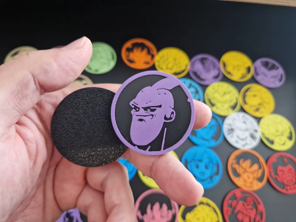 Evil Buu (DBZ) collectible coin - Free 3D Print Model - MakerWorld