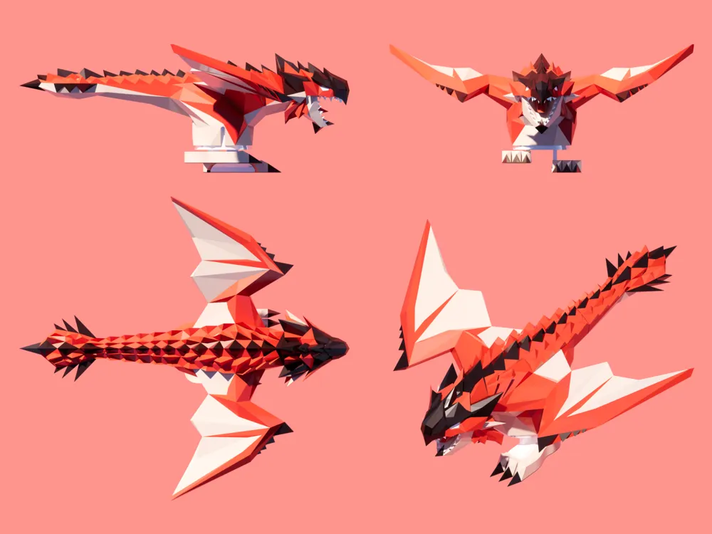 Strolling Rathalos - Free 3D Print Model - MakerWorld