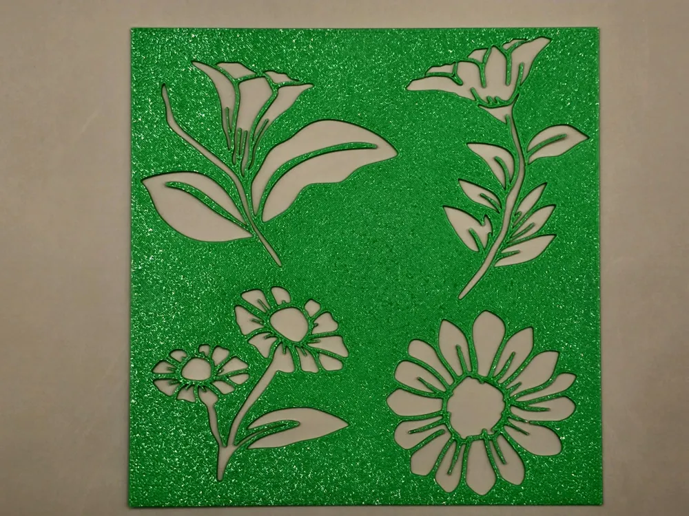 Floral Botanic Spring Summer Stencil Template - Free 3D Print Model ...