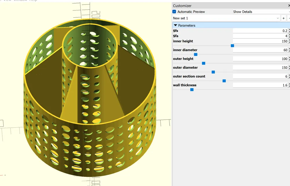 Utensil drying rack, OpenSCAD parametric by DP design - MakerWorld