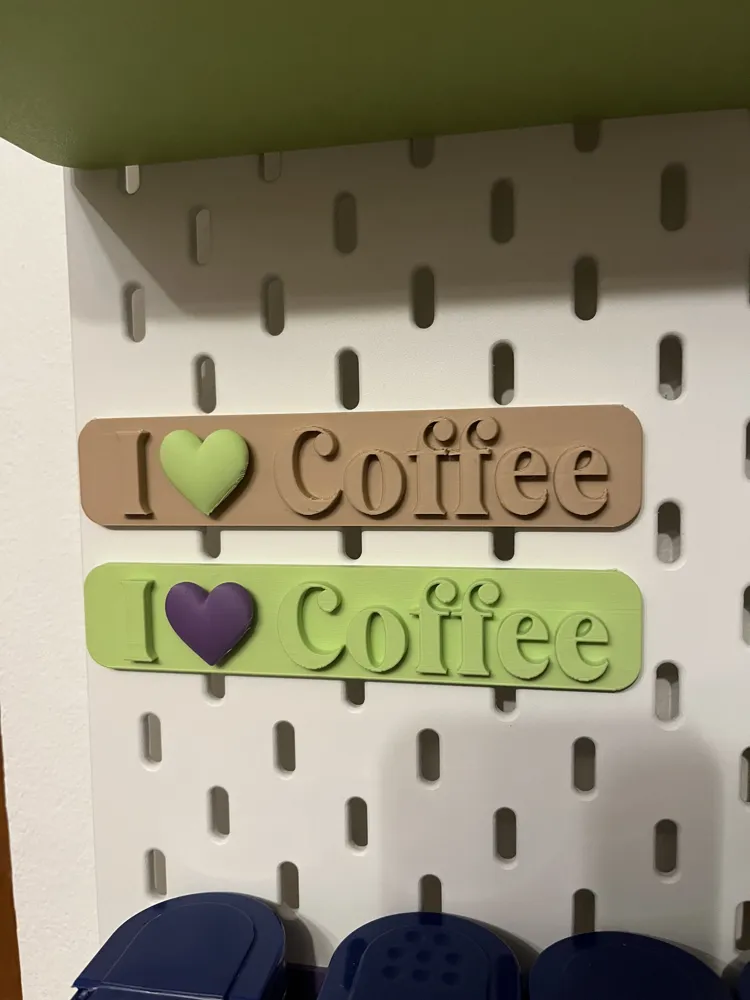 IKEA SKADIS - Deko Schild "I love Coffee" - Free 3D Print Model ...