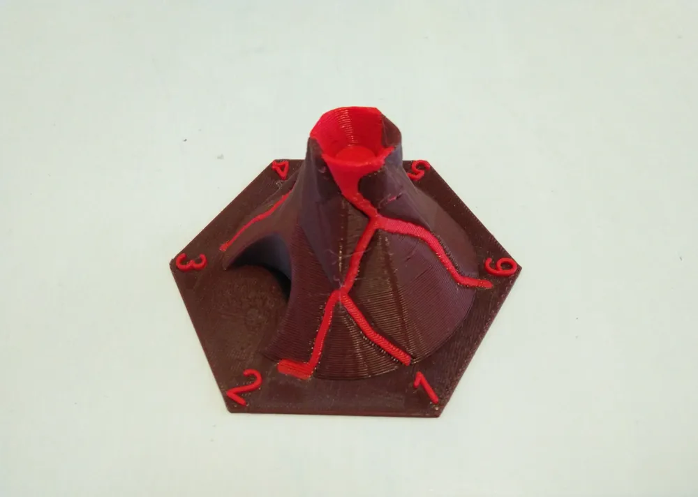 Volcano hex tile for Catan by remcoder MakerWorld: Download Free 3D Models