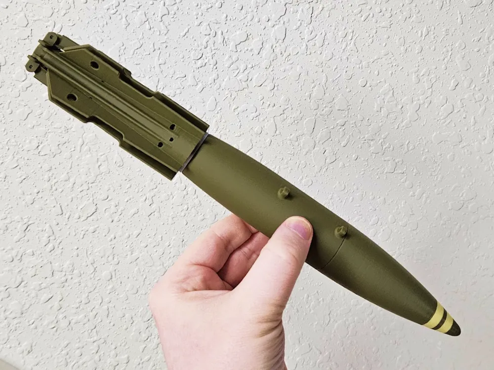 Mk82 Snake Eye Bomb with Fins that Fold Up/Down - Free 3D Print Model ...